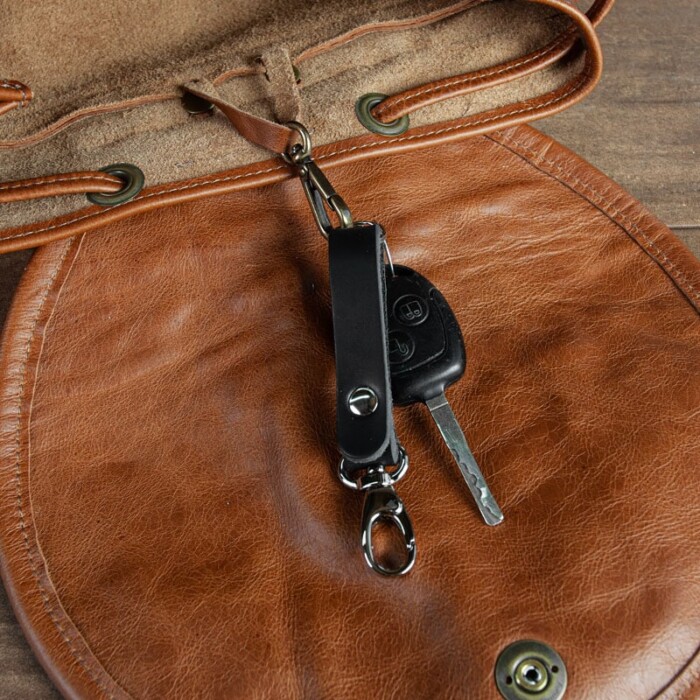 Small Leather Key Fob • Handmade • Duvall Leatherwork