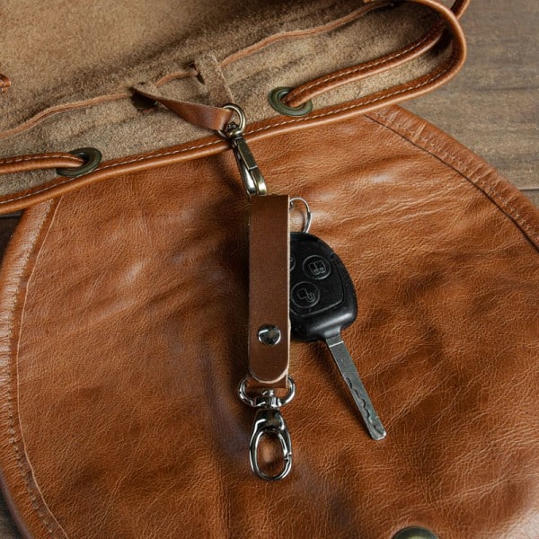 Small Leather Key Fob • Handmade • Duvall Leather