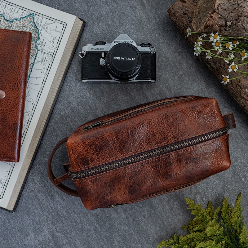 Leather Toiletry Bags • Handcrafted in the USA • Duvall Leather